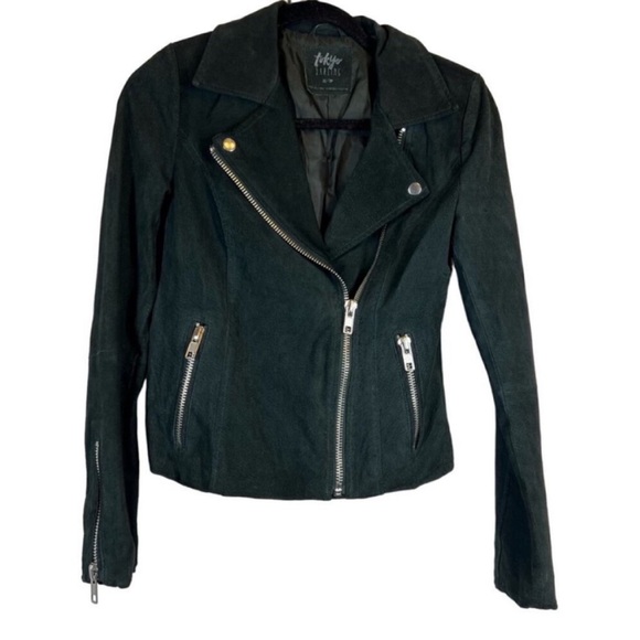tokyo Darling | Jackets & Coats | Tokyo Darling 0 Suede Leather Zip ...